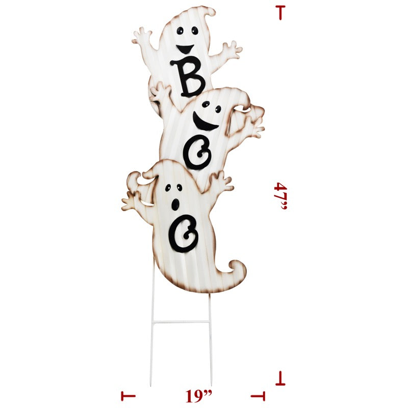3 Metal Welcome Ghost on 2 Poles – Wasson Nursery
