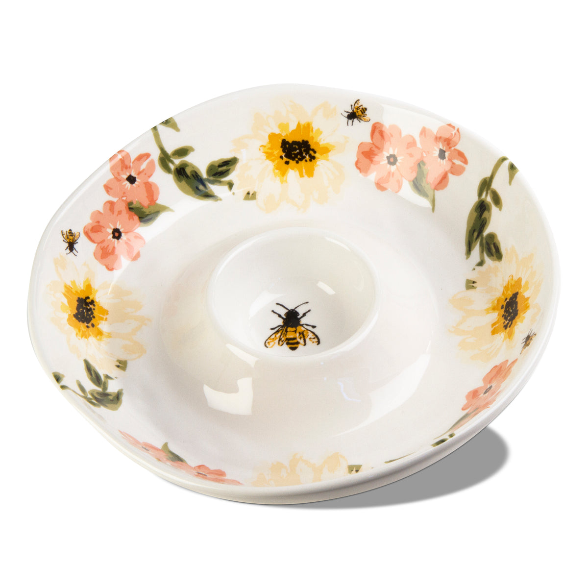 Bee Floral Chip And Dip – Wasson Nursery